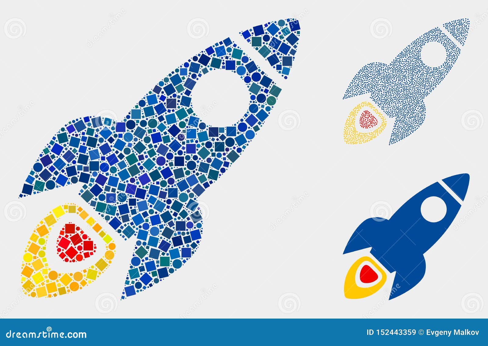 Rocket Mosaics Stock Illustrations – 9 Rocket Mosaics Stock ...