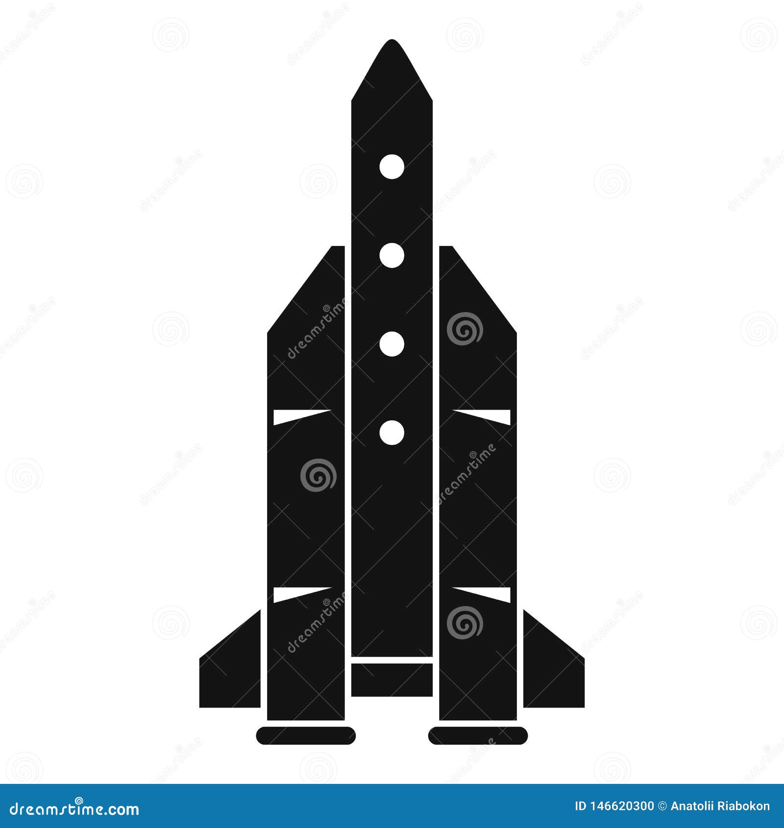 Space Rocket Icon, Simple Style Stock Vector - Illustration of ...