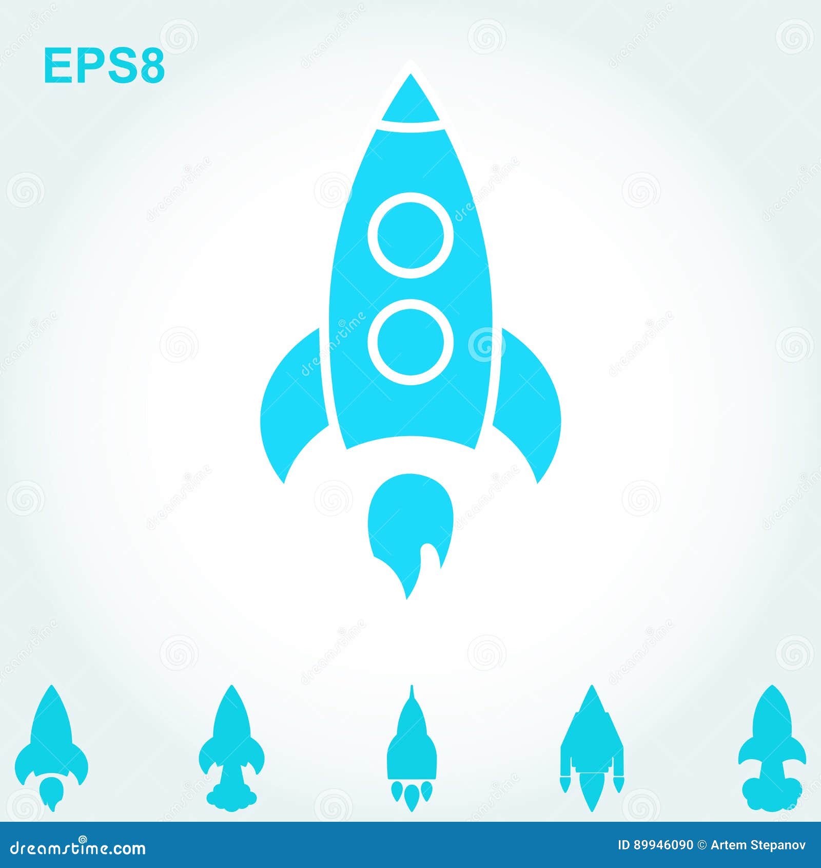 Space Rocket Icon or Startup Symbol Stock Vector - Illustration of ...