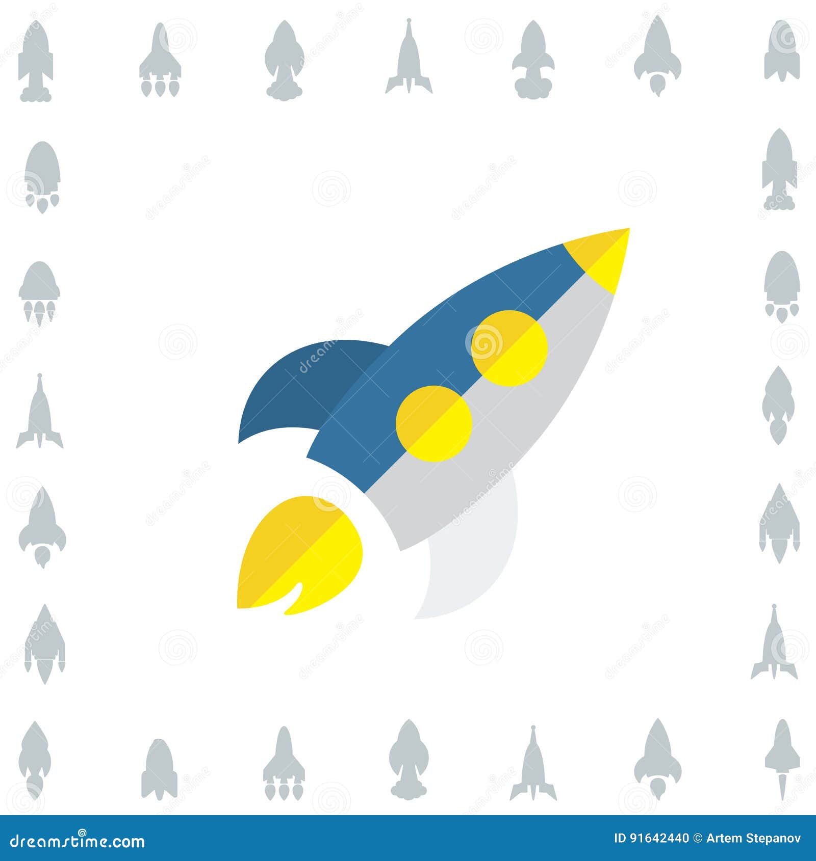 Space Rocket Icon or Startup Symbol Stock Vector - Illustration of ...
