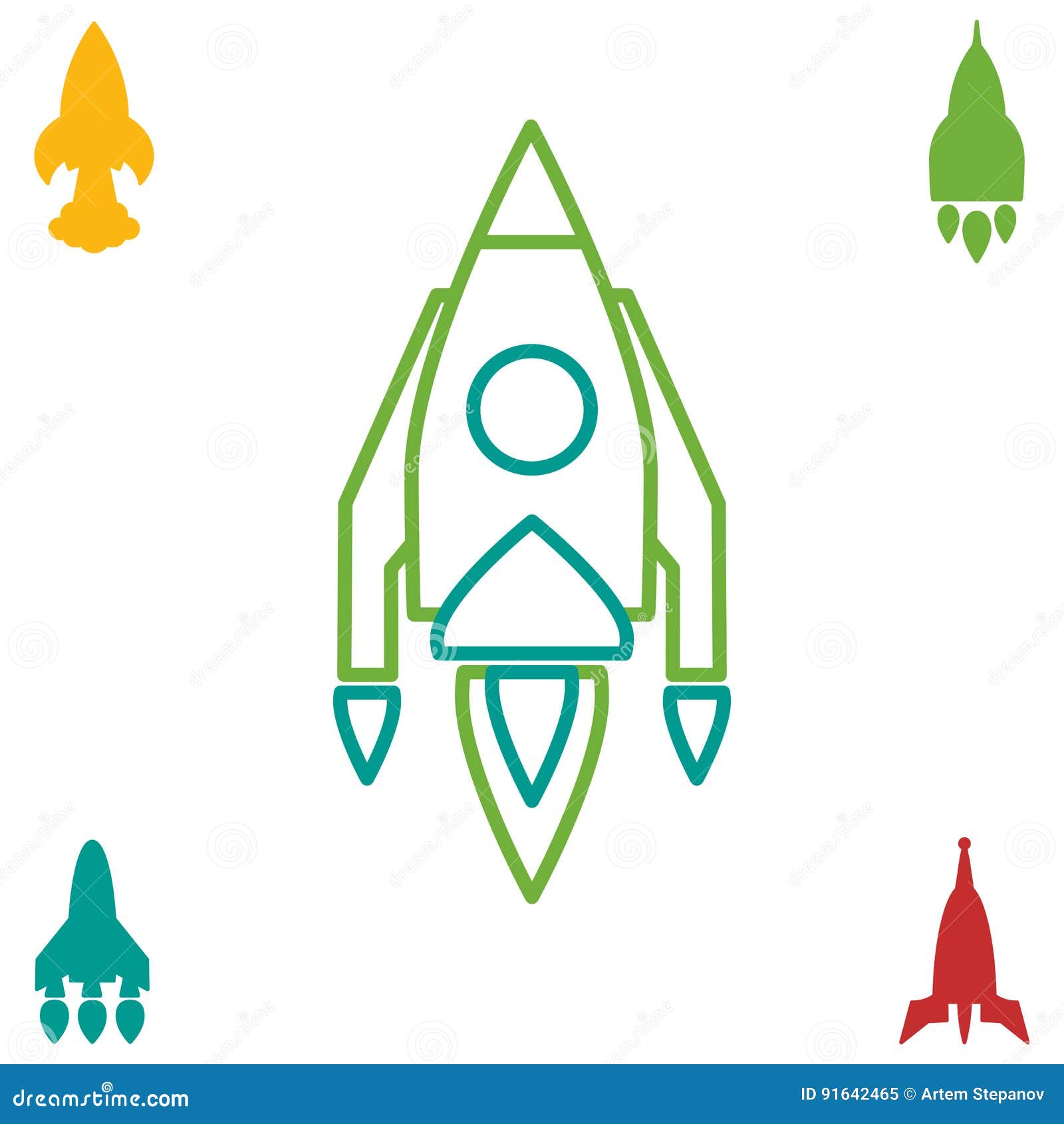 Space Rocket Icon or Startup Symbol Stock Vector - Illustration of ...