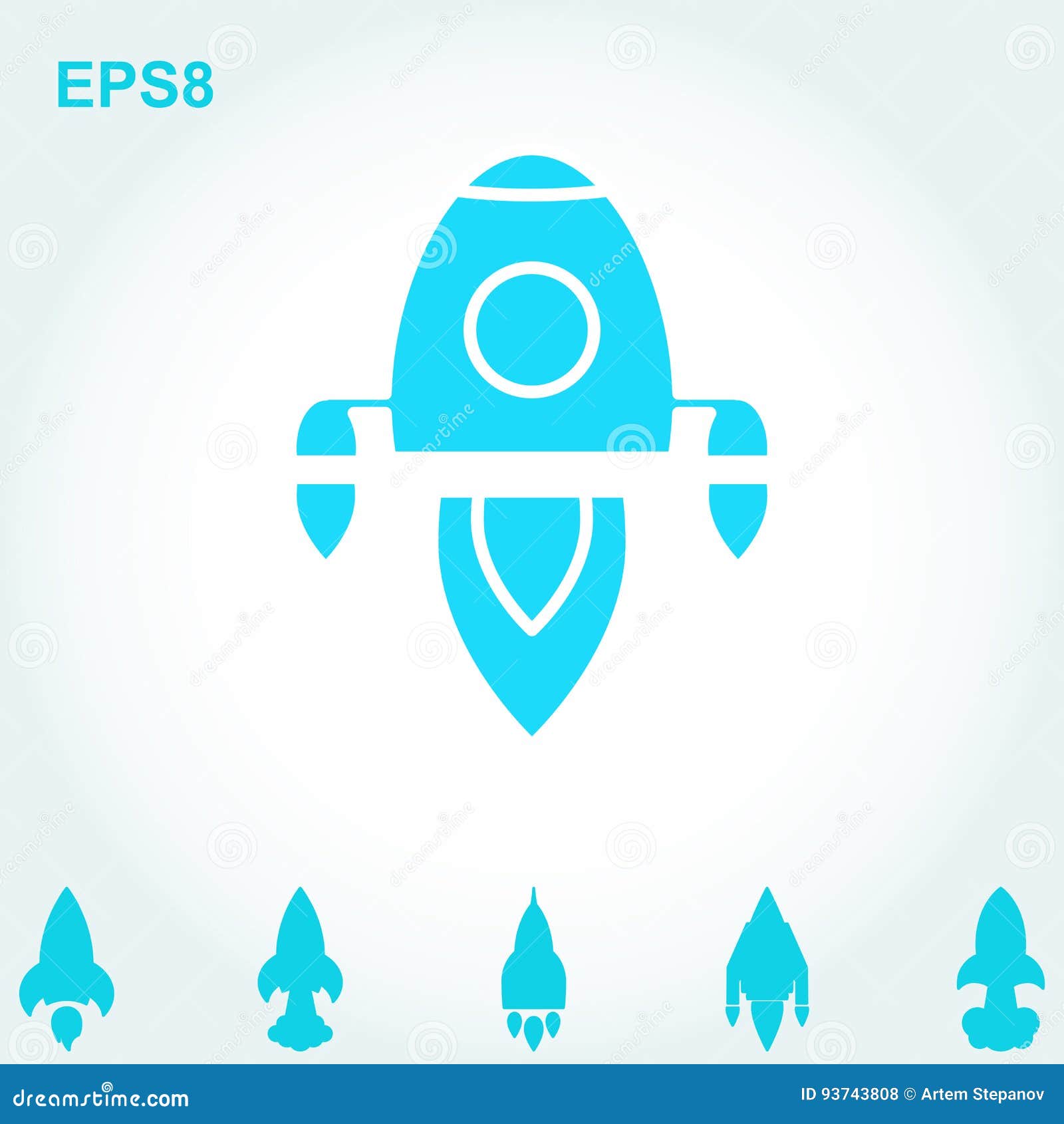 Space Rocket Icon or Startup Symbol Stock Vector - Illustration of ship ...