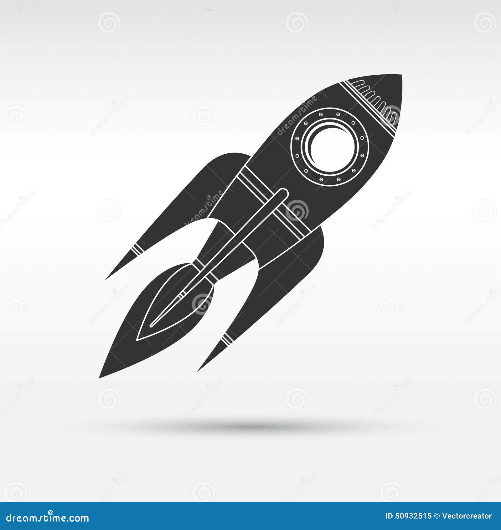 Space Rocket Icon. Vector Illustration Stock Vector - Illustration of ...