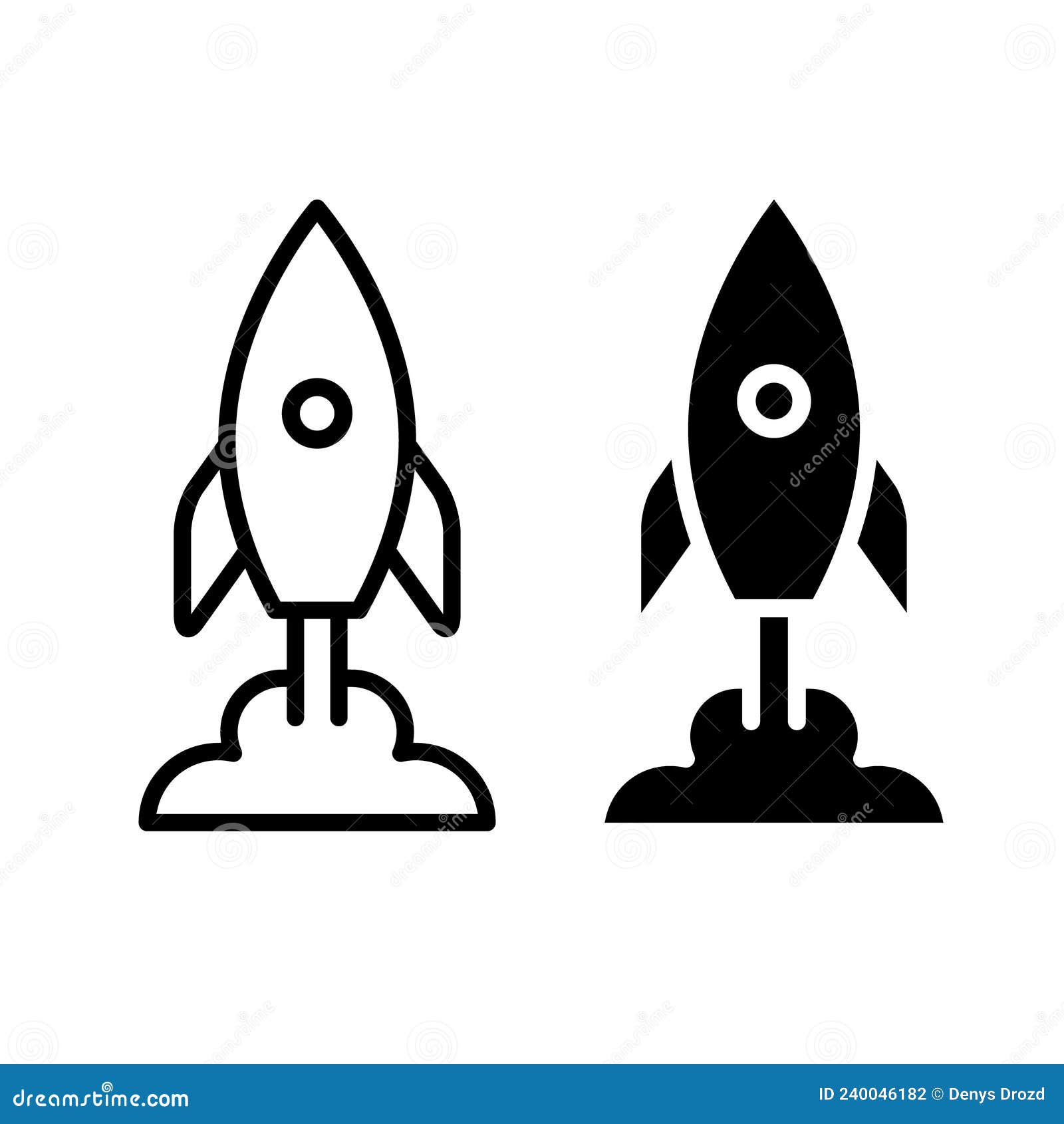 Space Rocket Icon Vector. Space Craft Illustration Sign. Shuttle Symbol ...