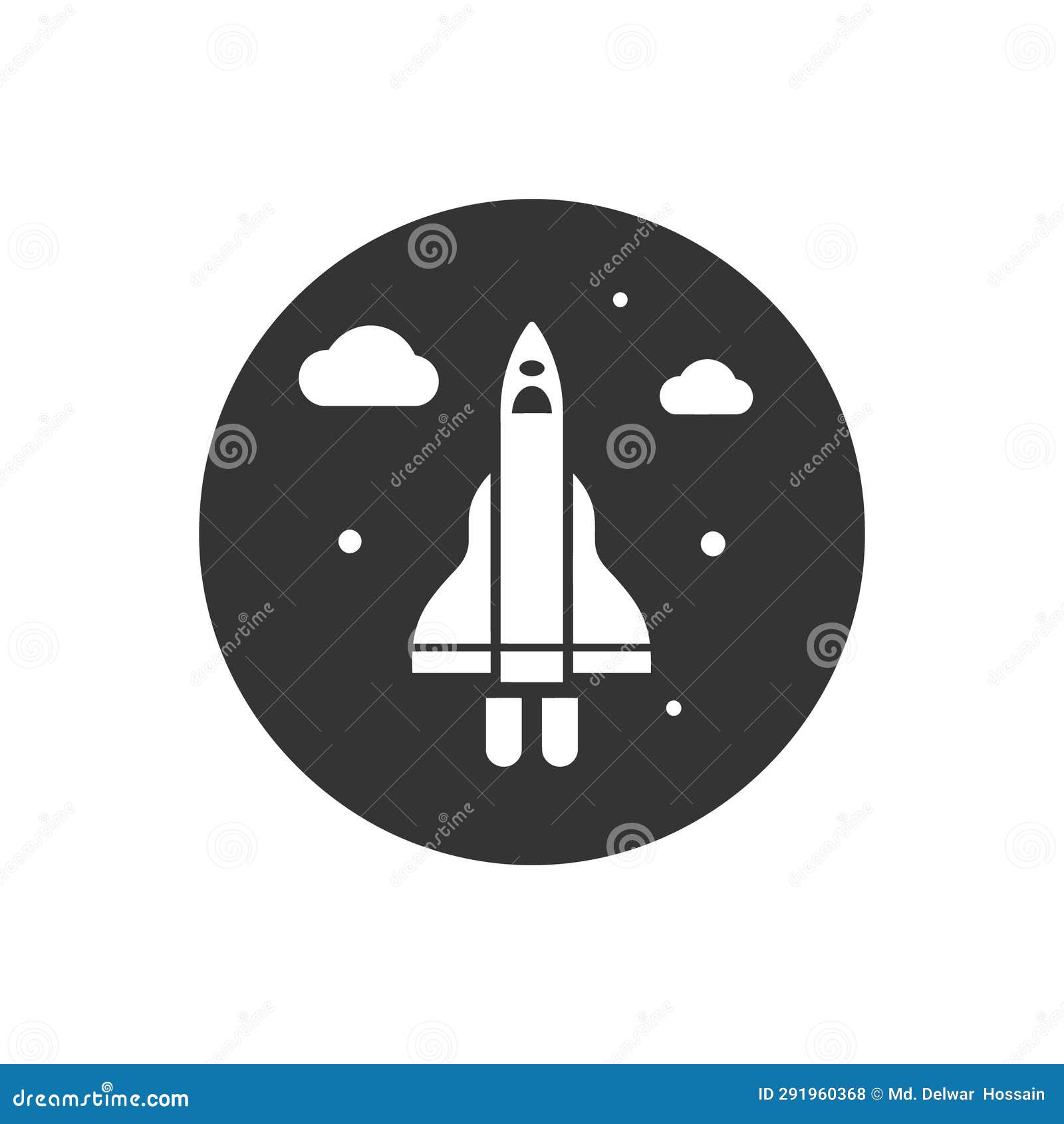 Space rocket icon stock illustration. Illustration of technology ...