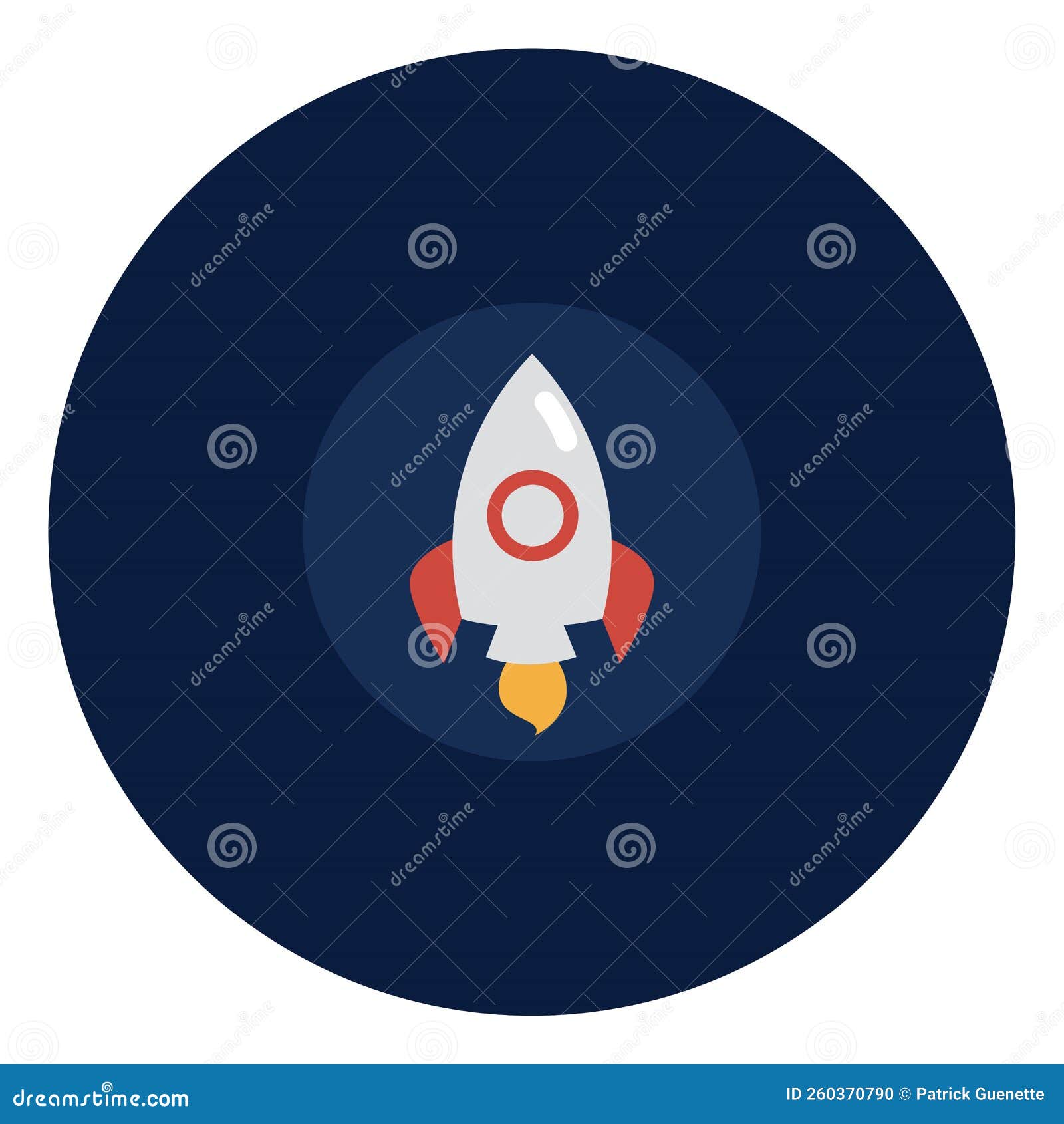 Space rocket, icon stock vector. Illustration of graphic - 260370790