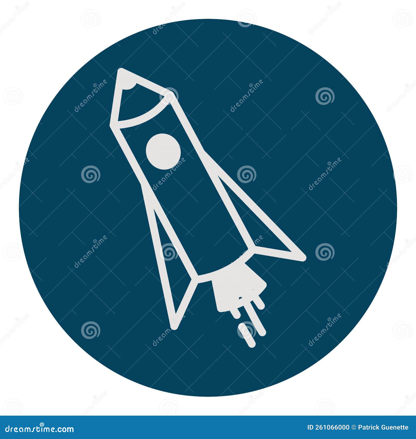 Space rocket, icon stock vector. Illustration of start - 261066000