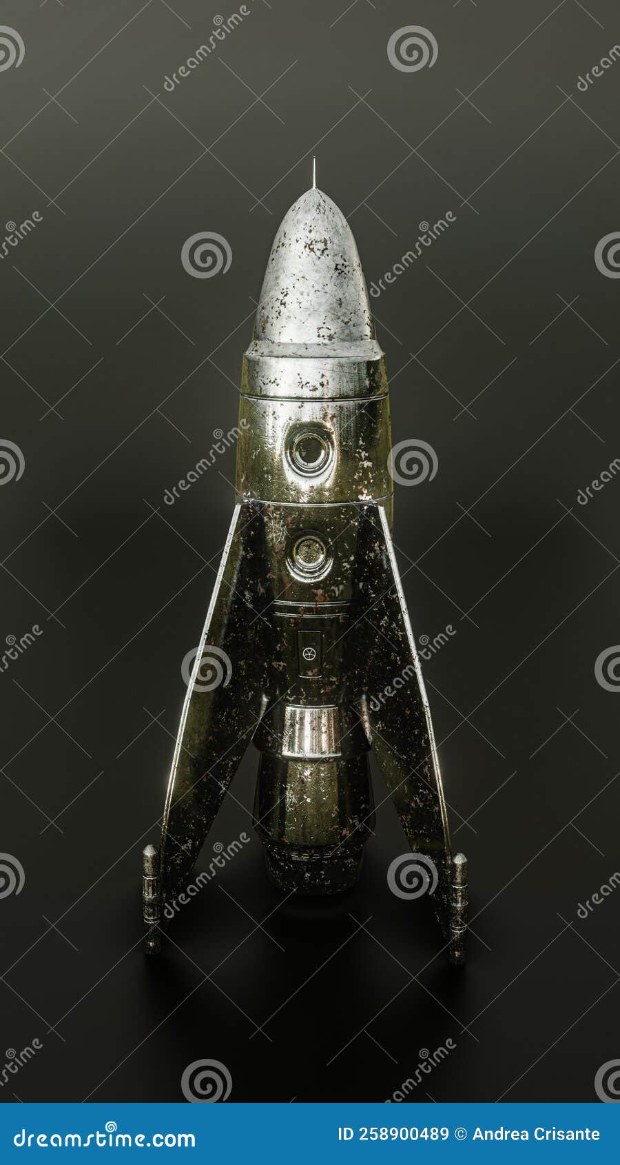 Space Rocket Isolated on Black Background Stock Illustration ...