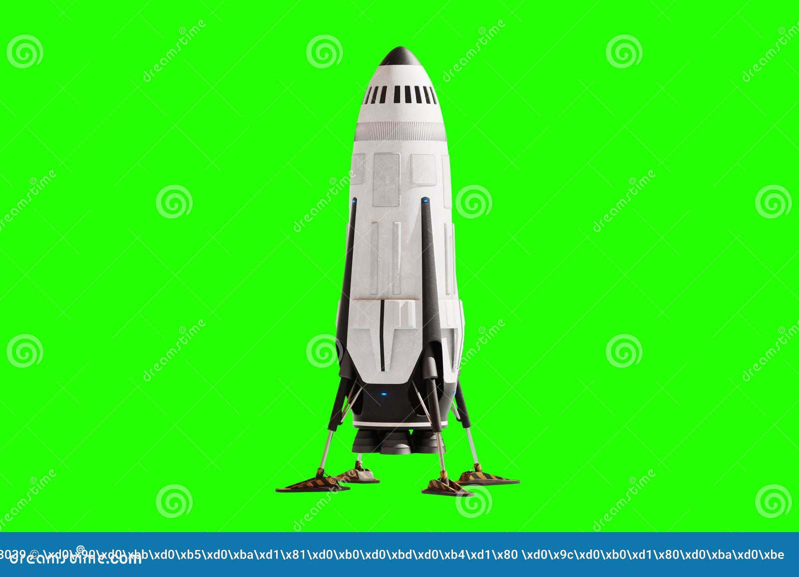 Space Rocket Isolated on White Background. the Concept of Colonization ...