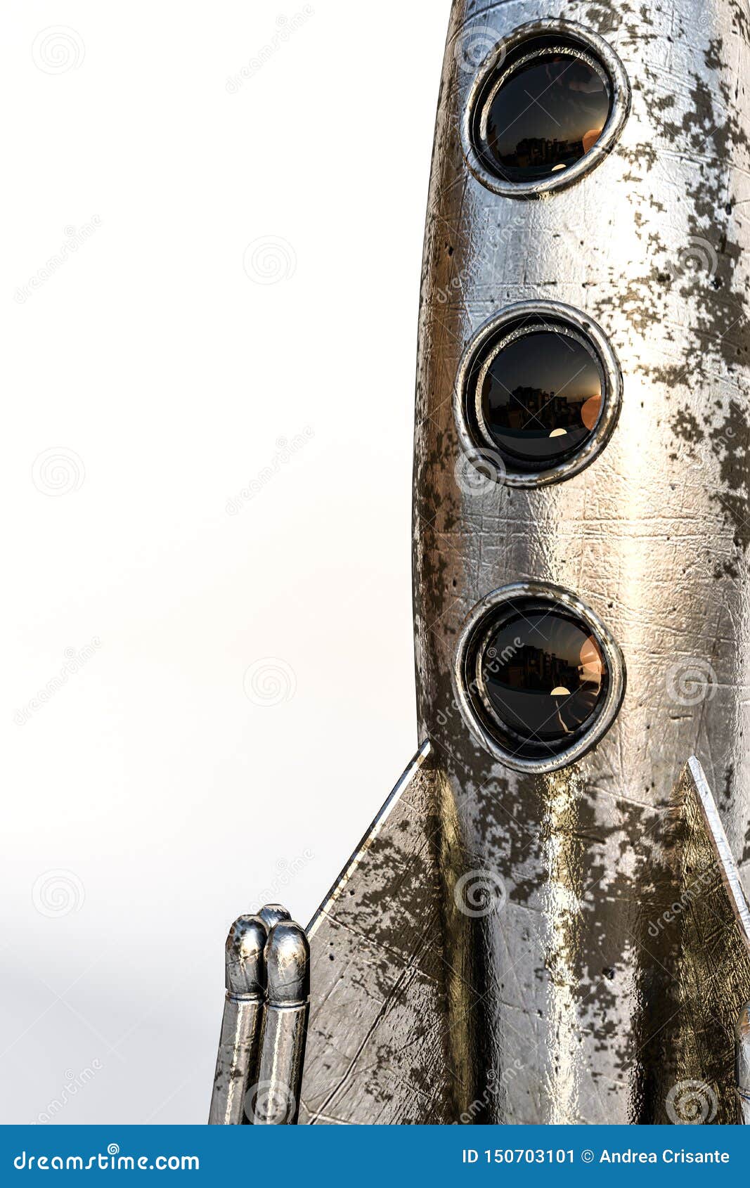 Space Rocket Isolated on White Stock Illustration - Illustration of ...