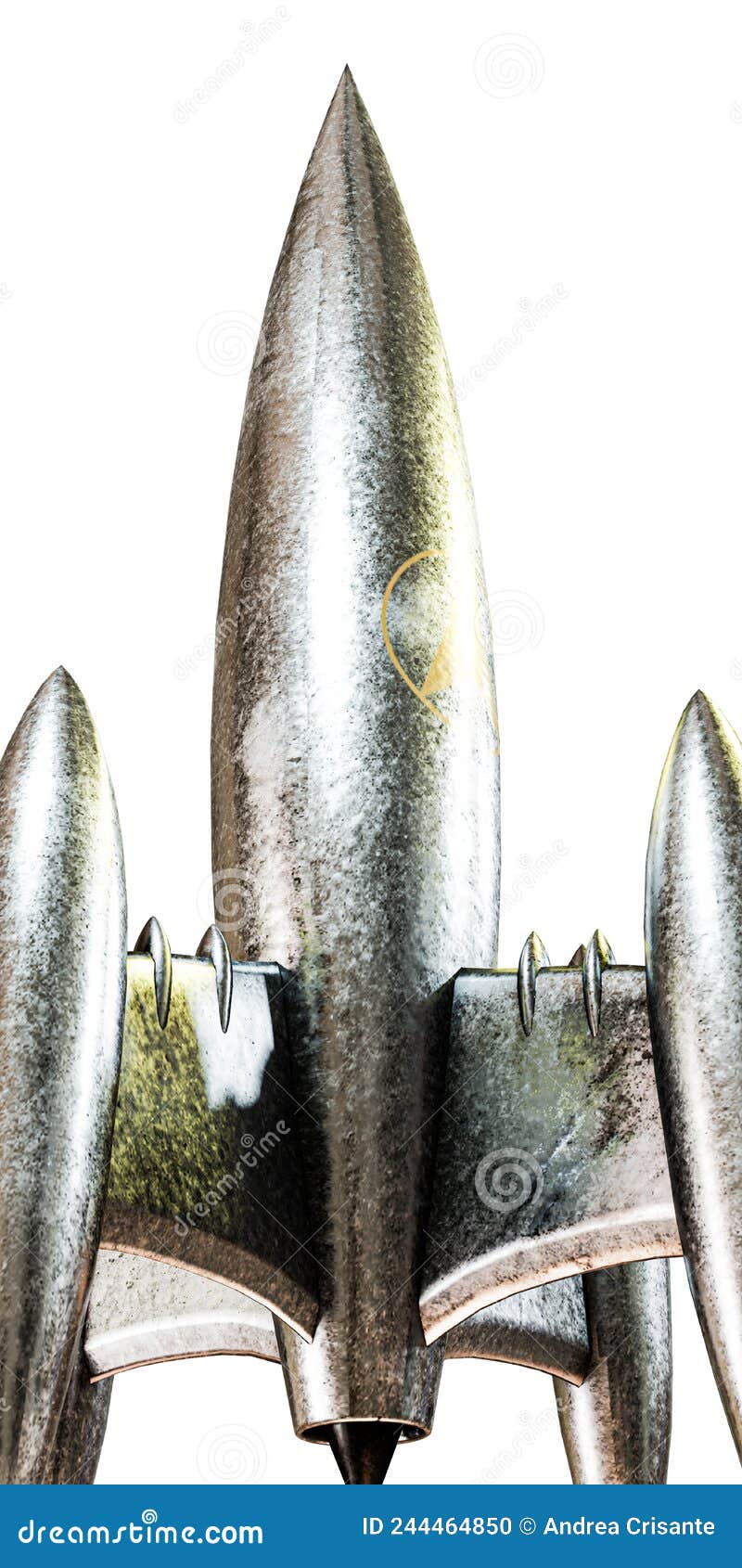 Space Rocket Isolated on White Background Stock Illustration ...