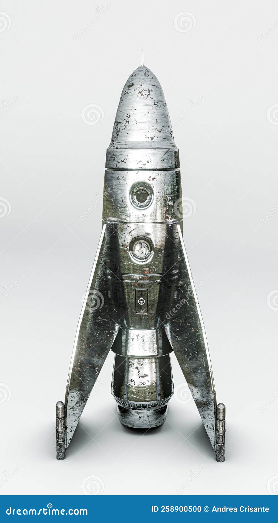 Space Rocket Isolated on White Background Stock Illustration ...