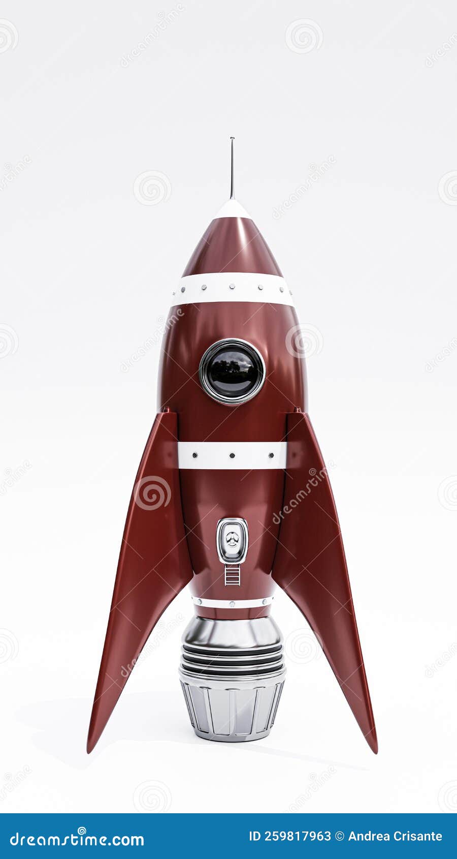 Space Rocket Isolated on White Background Stock Illustration ...
