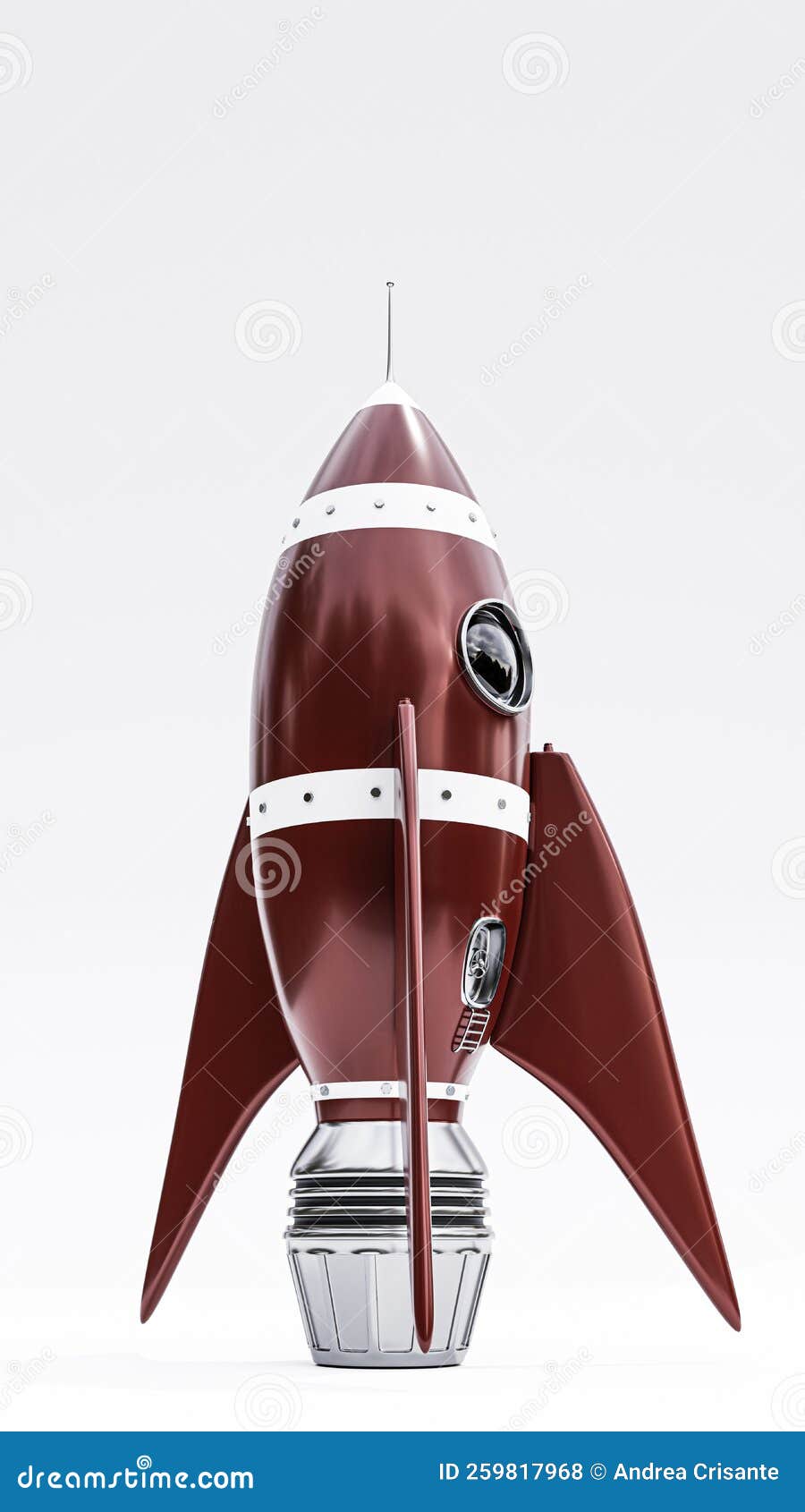 Space Rocket Isolated on White Background Stock Illustration ...