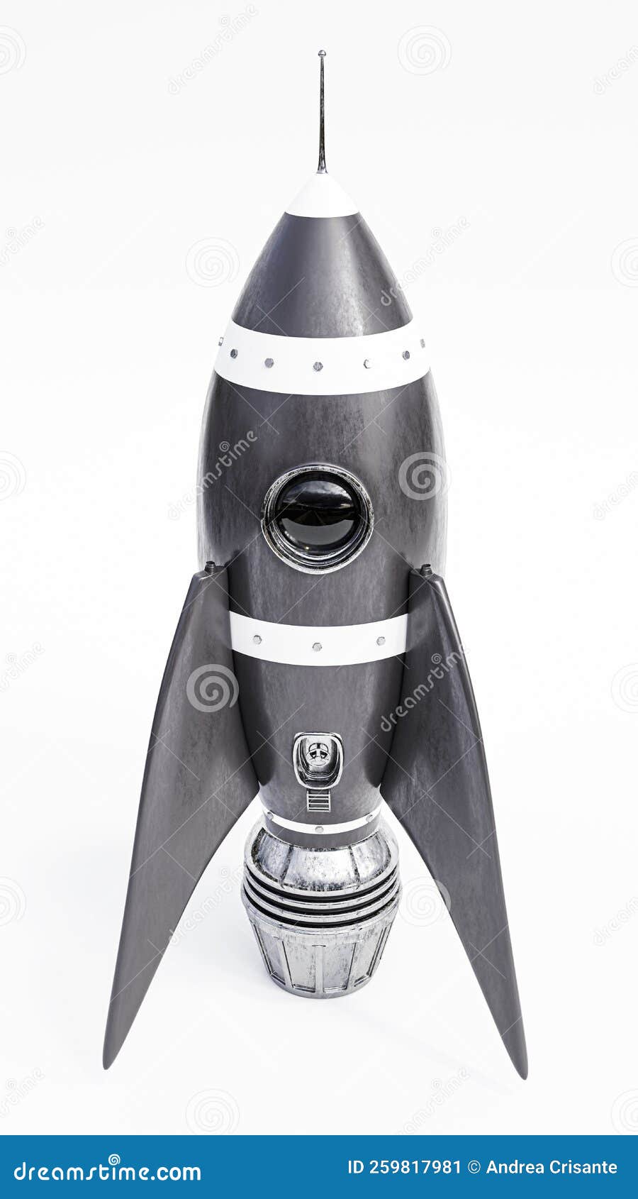 Space Rocket Isolated on White Background Stock Illustration ...