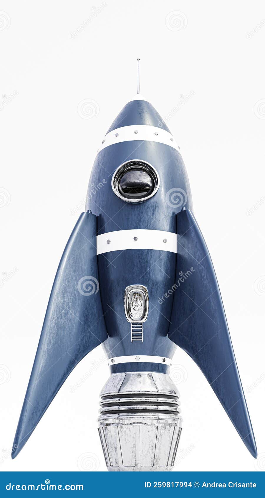 Space Rocket Isolated on White Background Stock Illustration ...