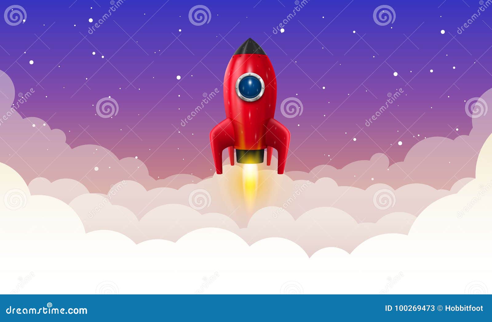 Space Rocket Launch Art Creative. Stock Vector - Illustration of launch ...