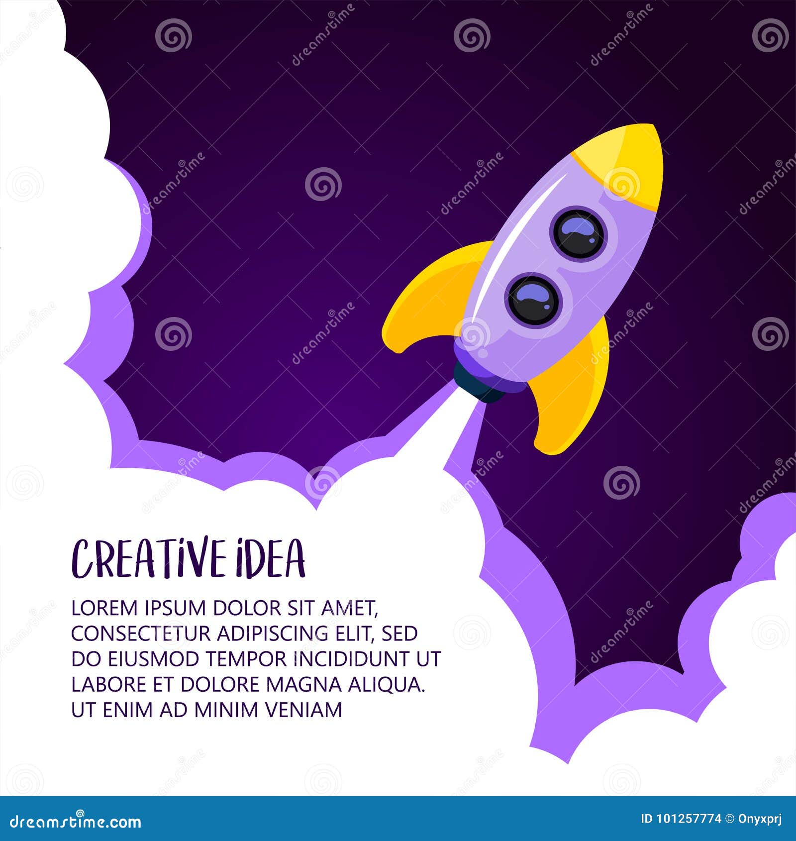 Space Rocket Launch. Creative Idea, Rocket Background, Vector ...