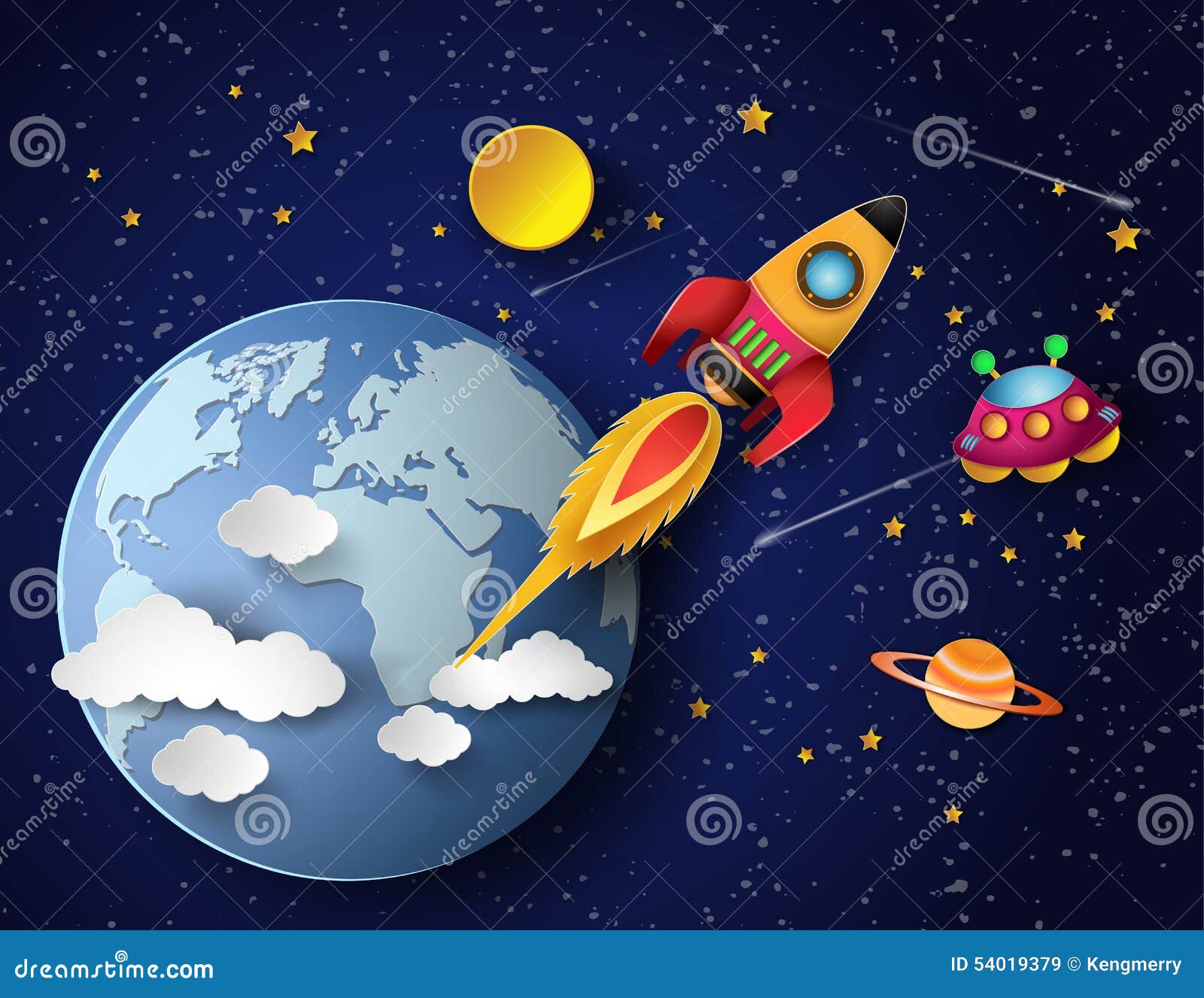 Space rocket launch. stock vector. Illustration of clip - 54019379 Space rocket launch. stock vector. Illustration of clip - 54019379