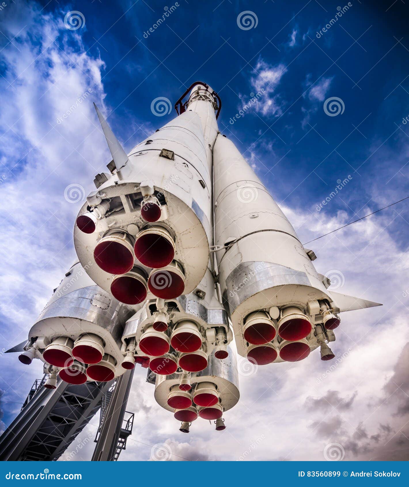 Space Rocket on the Launch Pad Stock Image - Image of airplane, ship ...