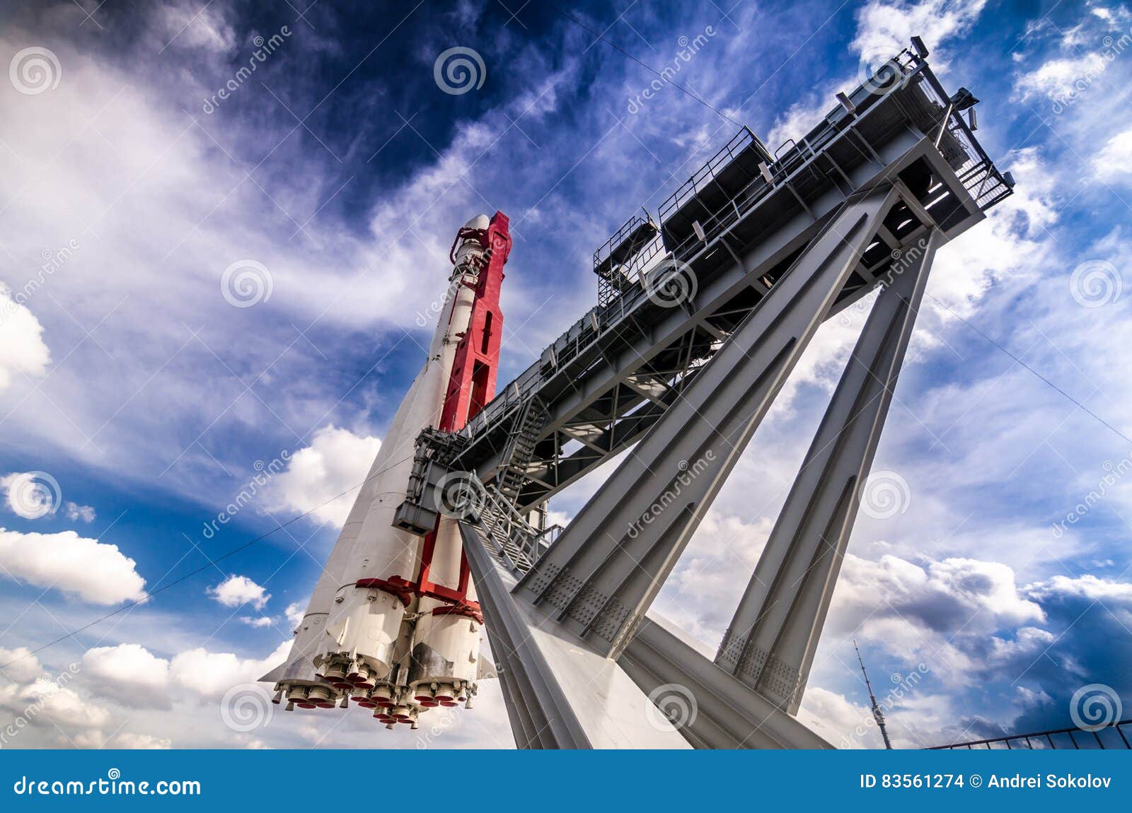 Space Rocket on the Launch Pad Stock Photo - Image of airplane, booster ...