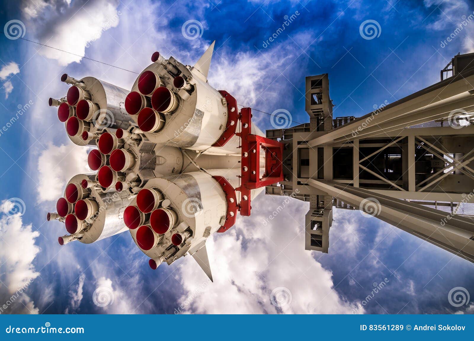 Space Rocket on the Launch Pad Stock Image - Image of acceleration ...
