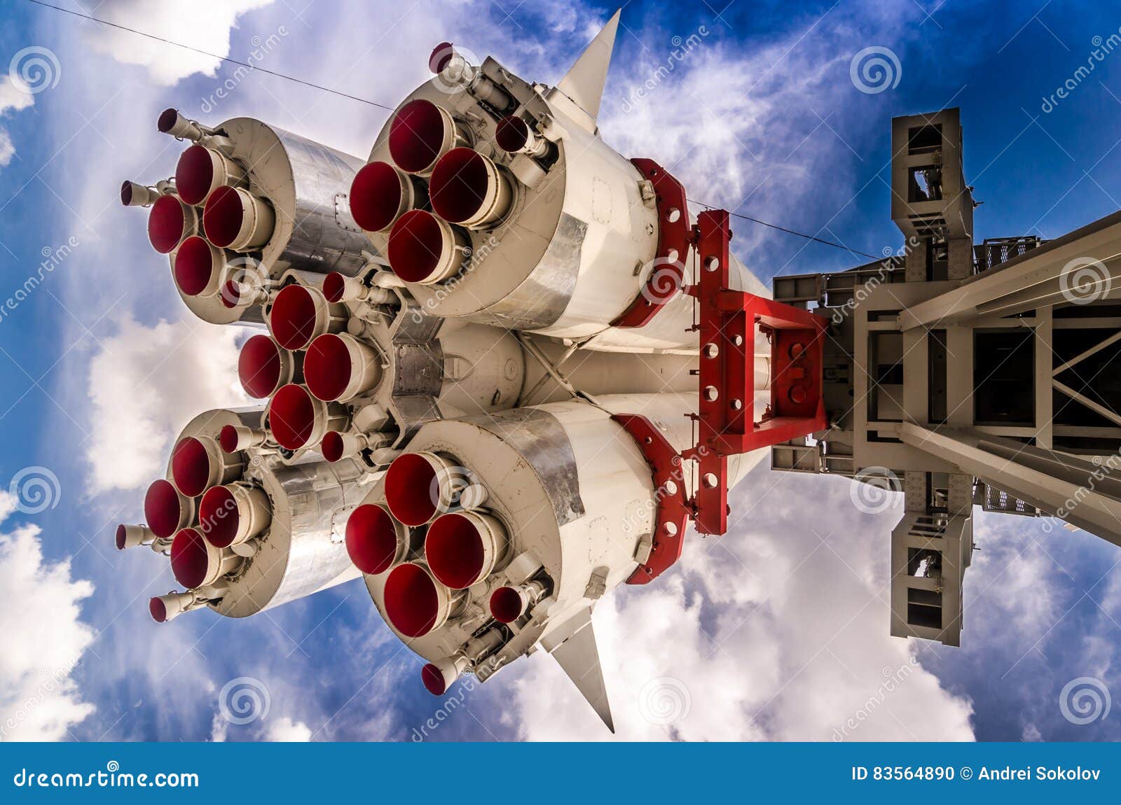 Space Rocket on the Launch Pad Stock Photo - Image of moscow, satellite ...
