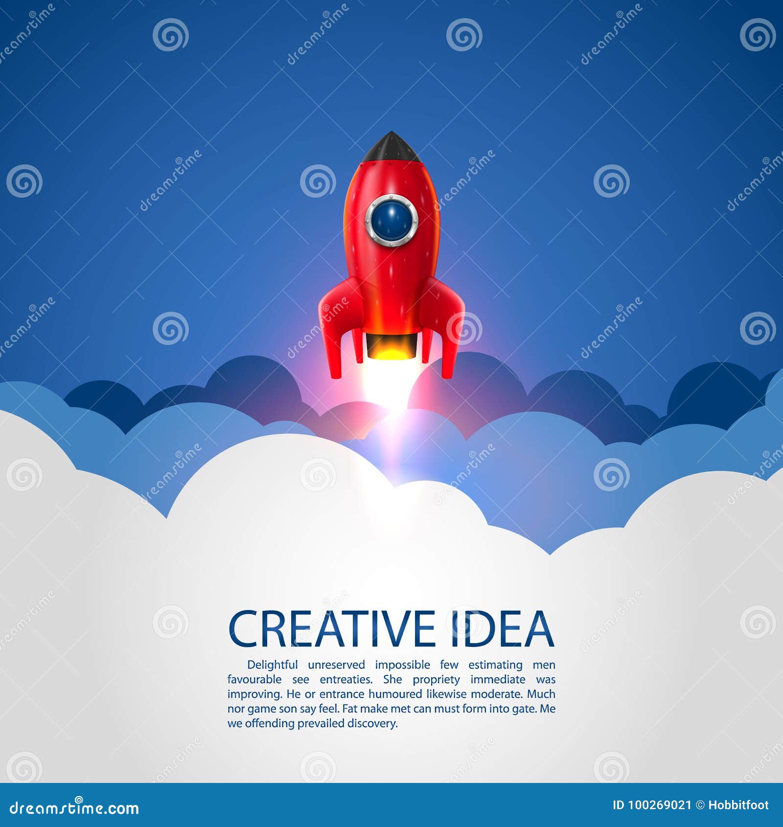 Startup Creative Business Launch Typography Banner Vector Illustration ...