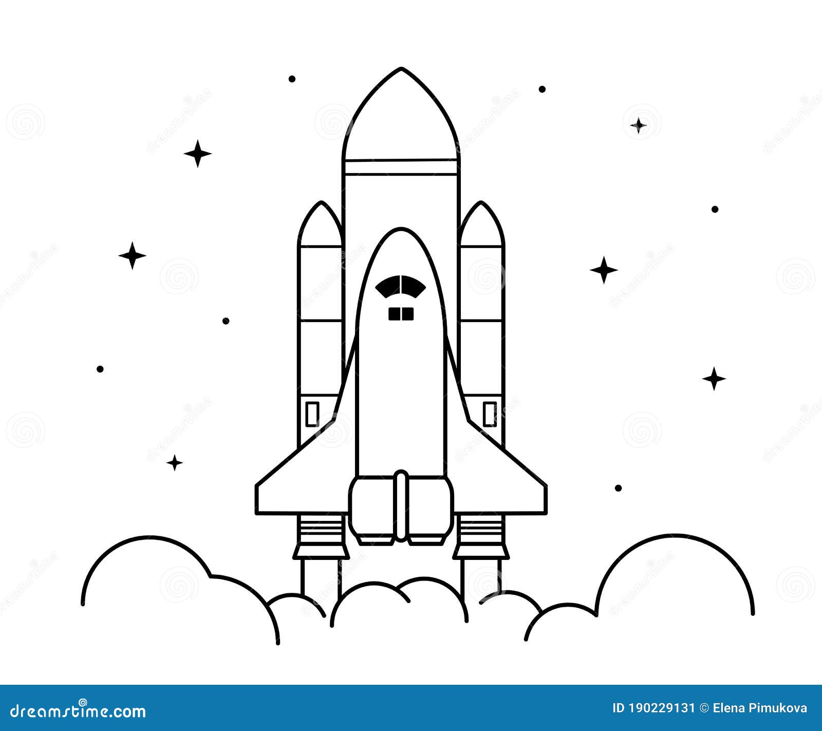 Nasa Rocket Ship Drawing