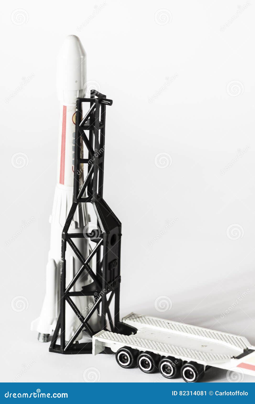Space Rocket in Launching Pad Stock Image - Image of communications ...