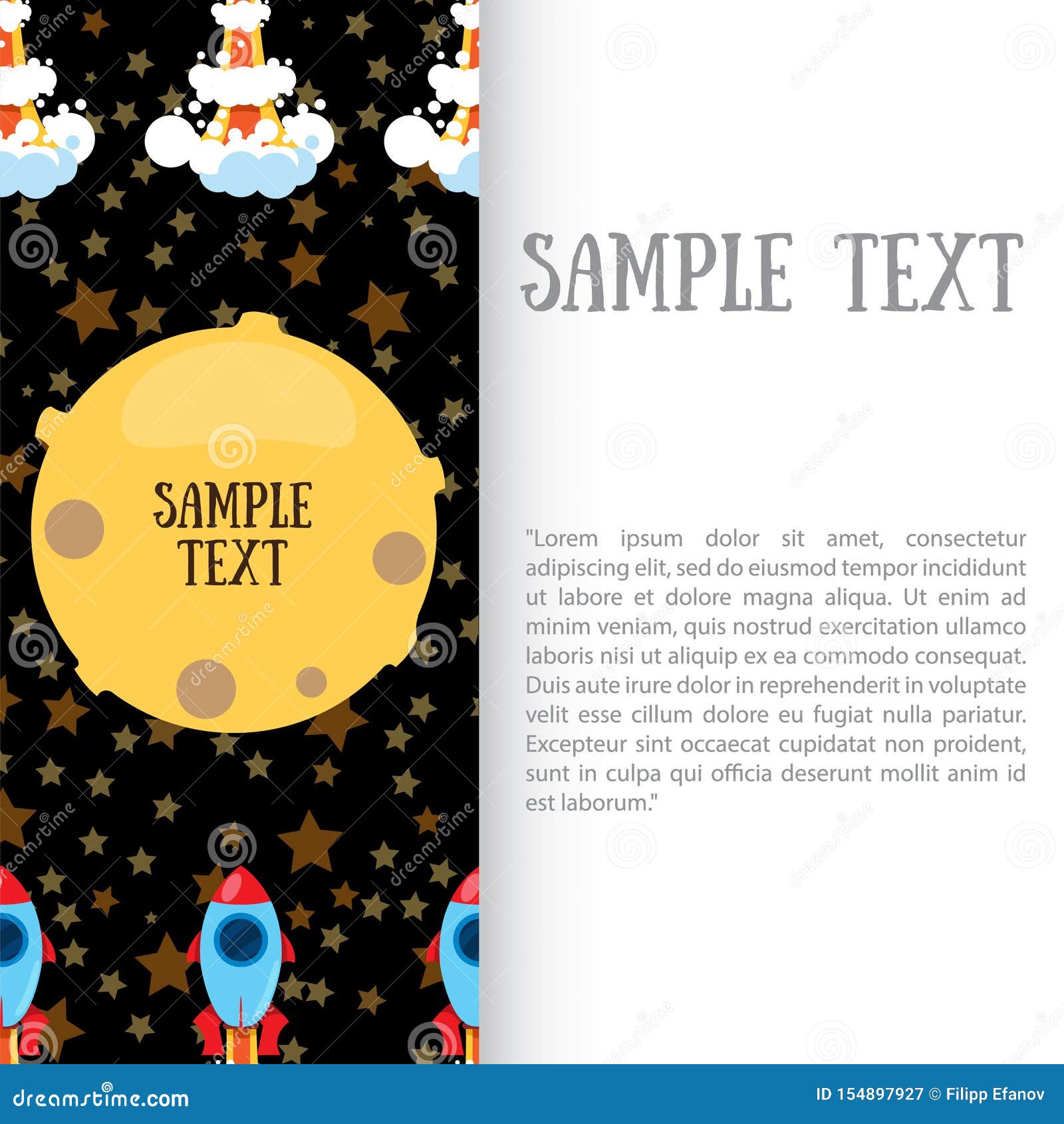 Space Rocket. Layout Booklet Stock Illustration - Illustration of ...