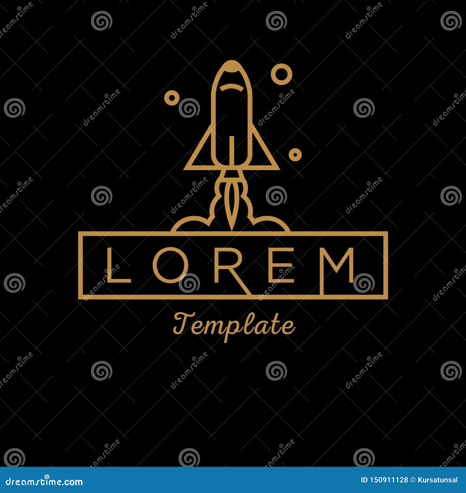 Space Rocket Minimal Sign Vector Design Stock Vector - Illustration of ...