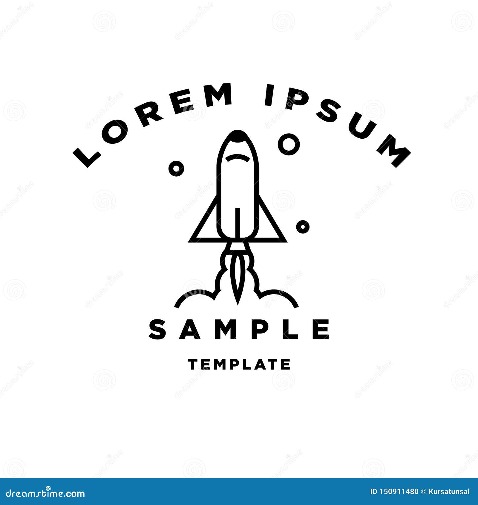Space Rocket Minimal Sign Vector Design Stock Vector - Illustration of ...