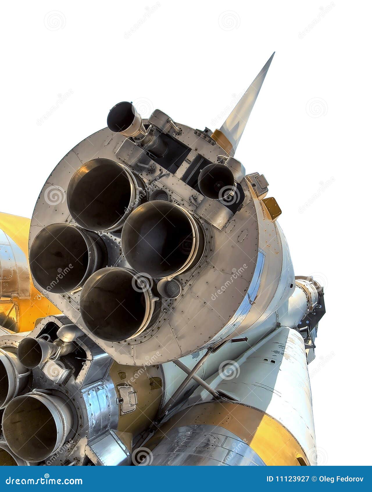 Space Rocket. Nozzle of the Ship Can Be Seen Close Stock Image - Image ...