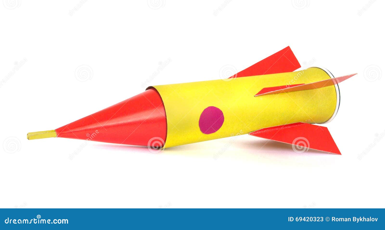 Space Rocket Out of Colored Paper Stock Image - Image of bright, paper ...