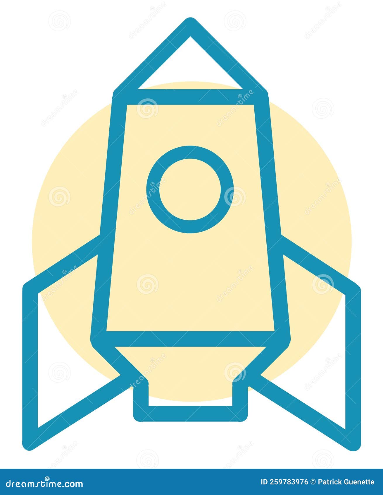 Rocket Ready To Launch, Standing At Station. Rocketship Before Takeoff ...