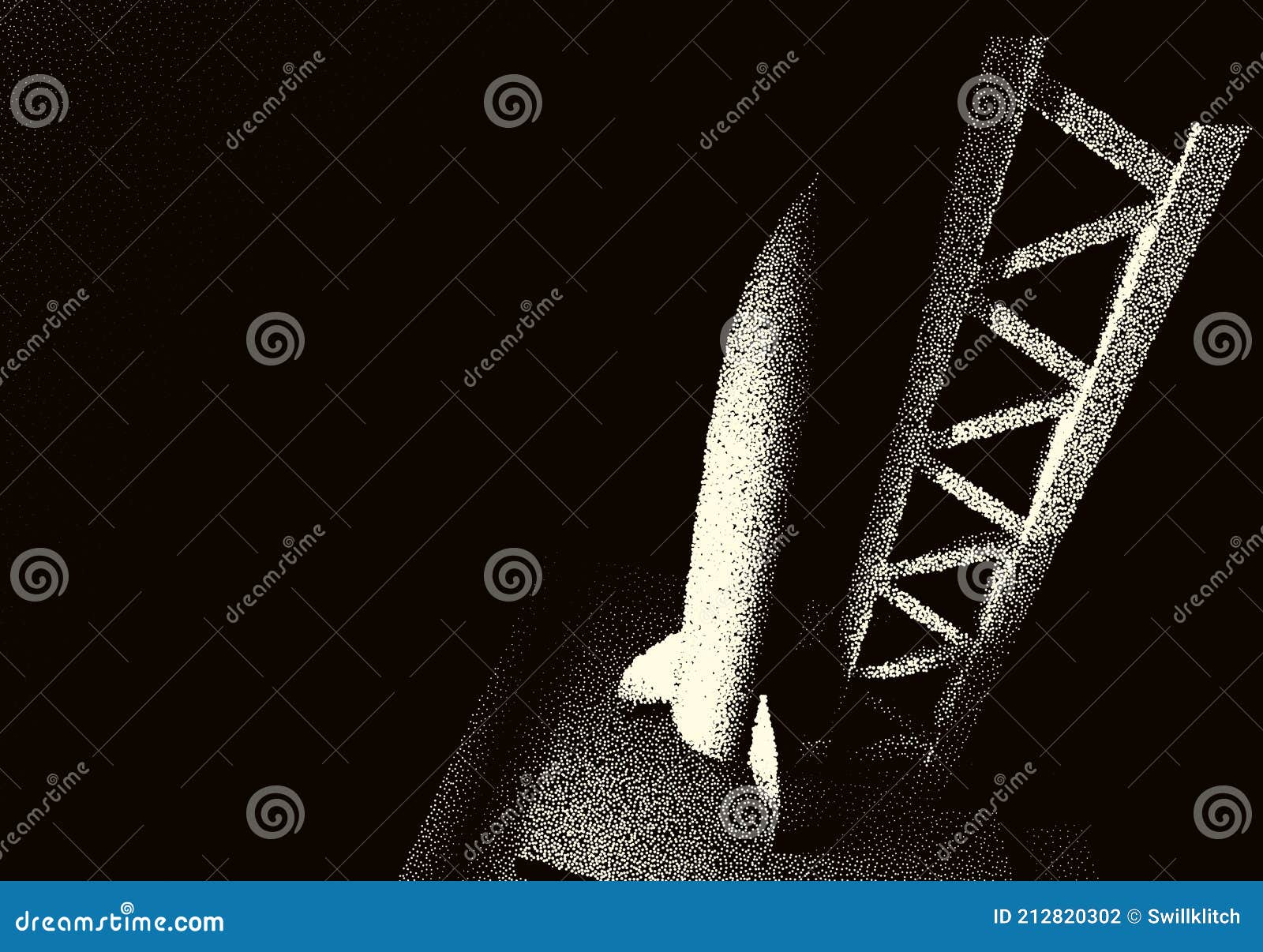 Space Rocket Ready To Start on Launching Site. Spaceship Takeoff ...