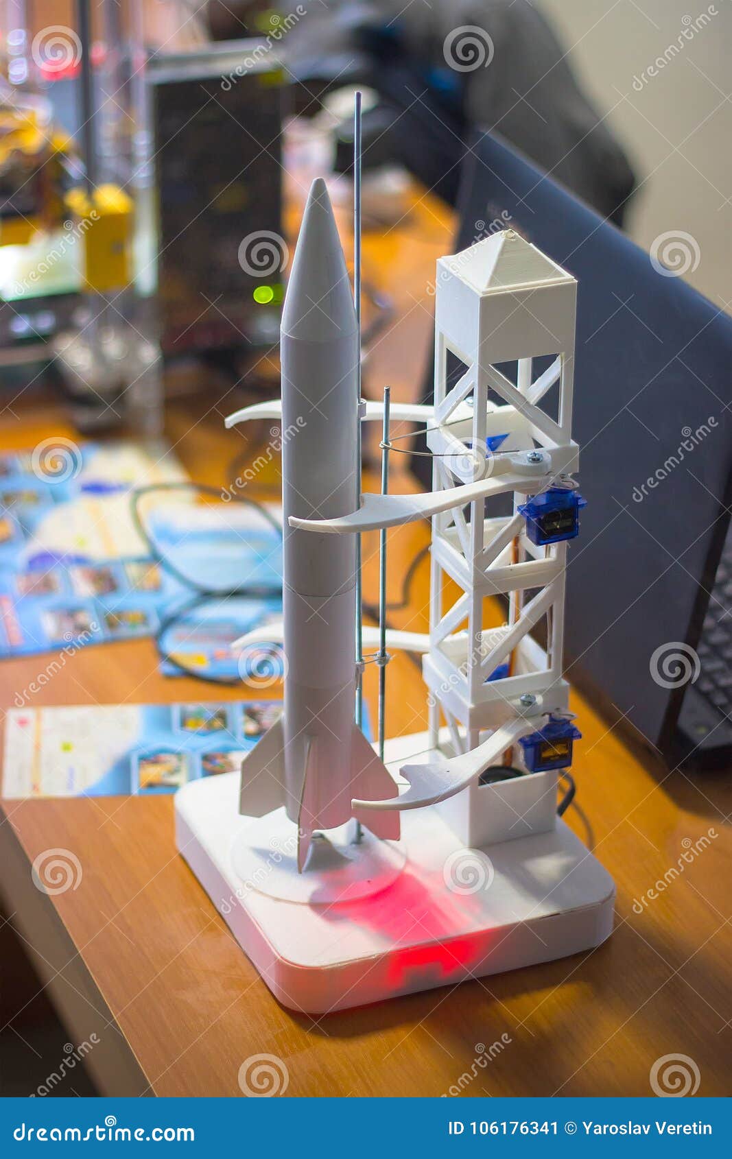 Space Rocket on the table stock image. Image of alien - 106176341