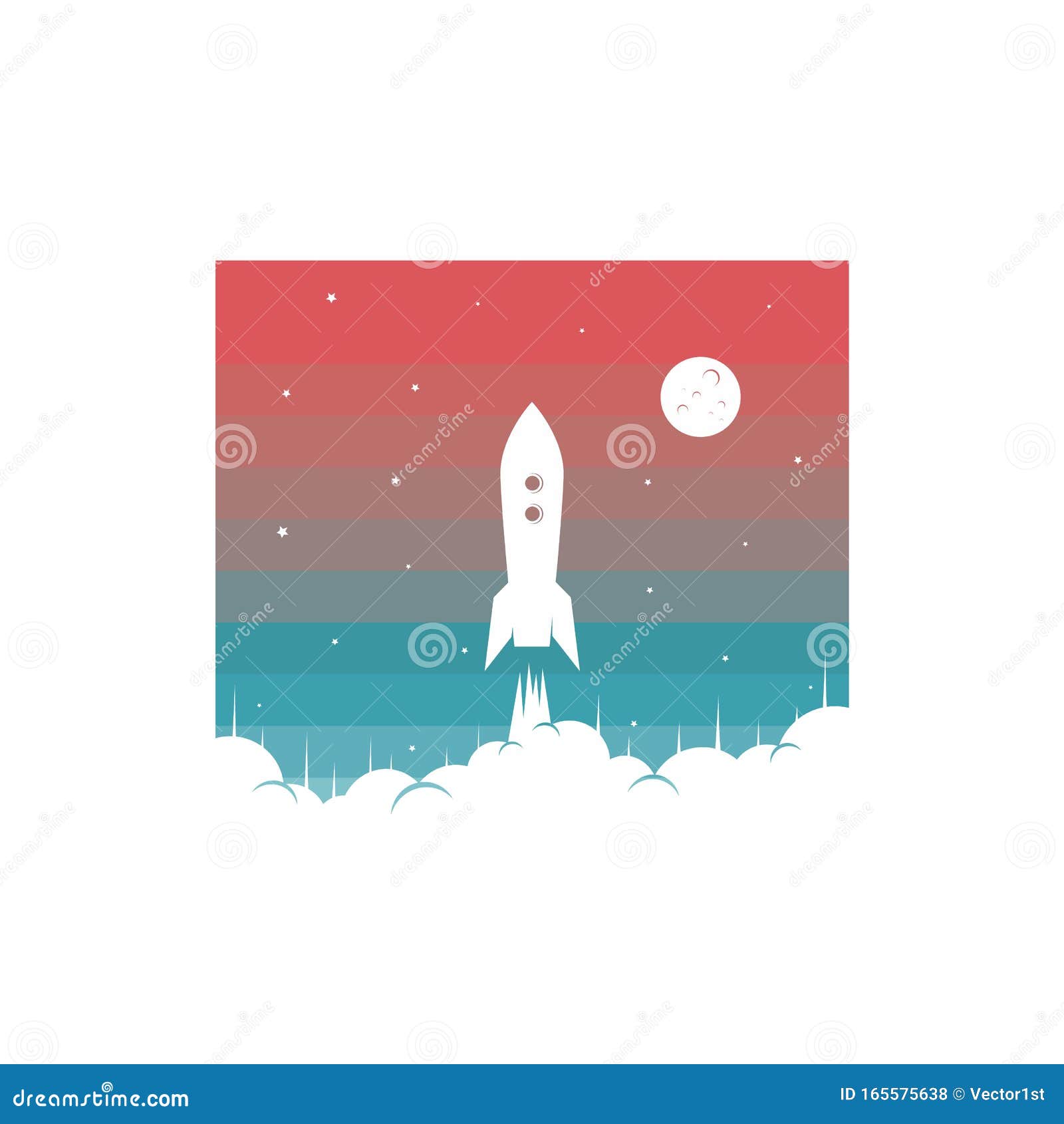 Space Rocket Shuttle Ship Sign Logo Logotype Vector Stock Illustration ...
