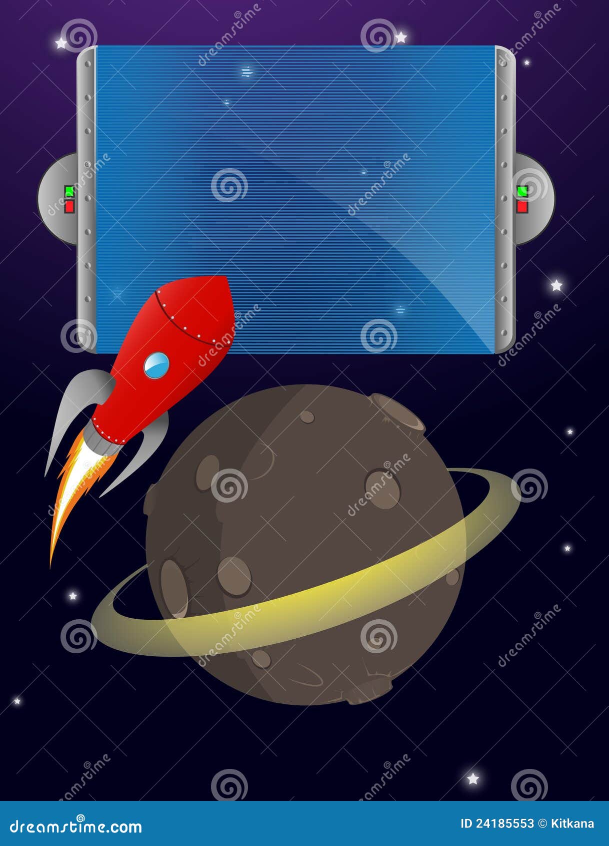Space rocket sign stock illustration. Illustration of moon - 24185553