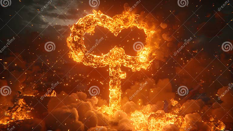 Space Rocket Starry Sky with Clouds of Smoke and Explosion Stock Image ...