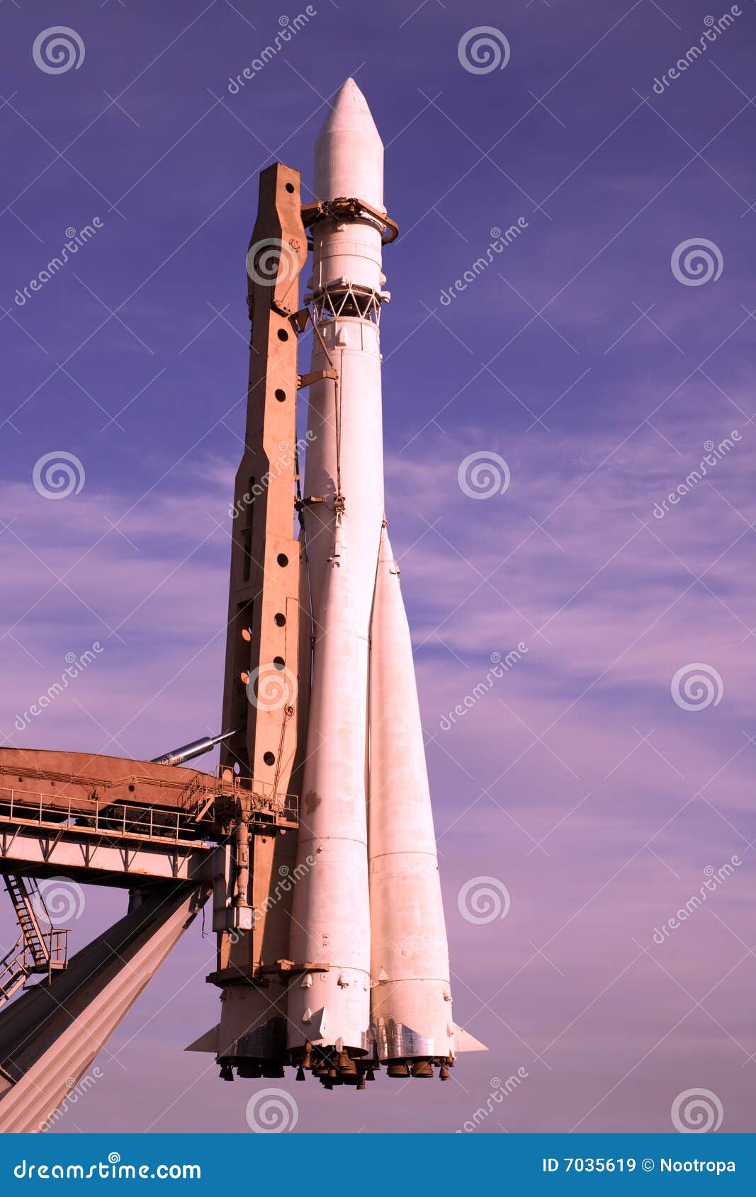 Space rocket on start stock image. Image of astronaut - 7035619