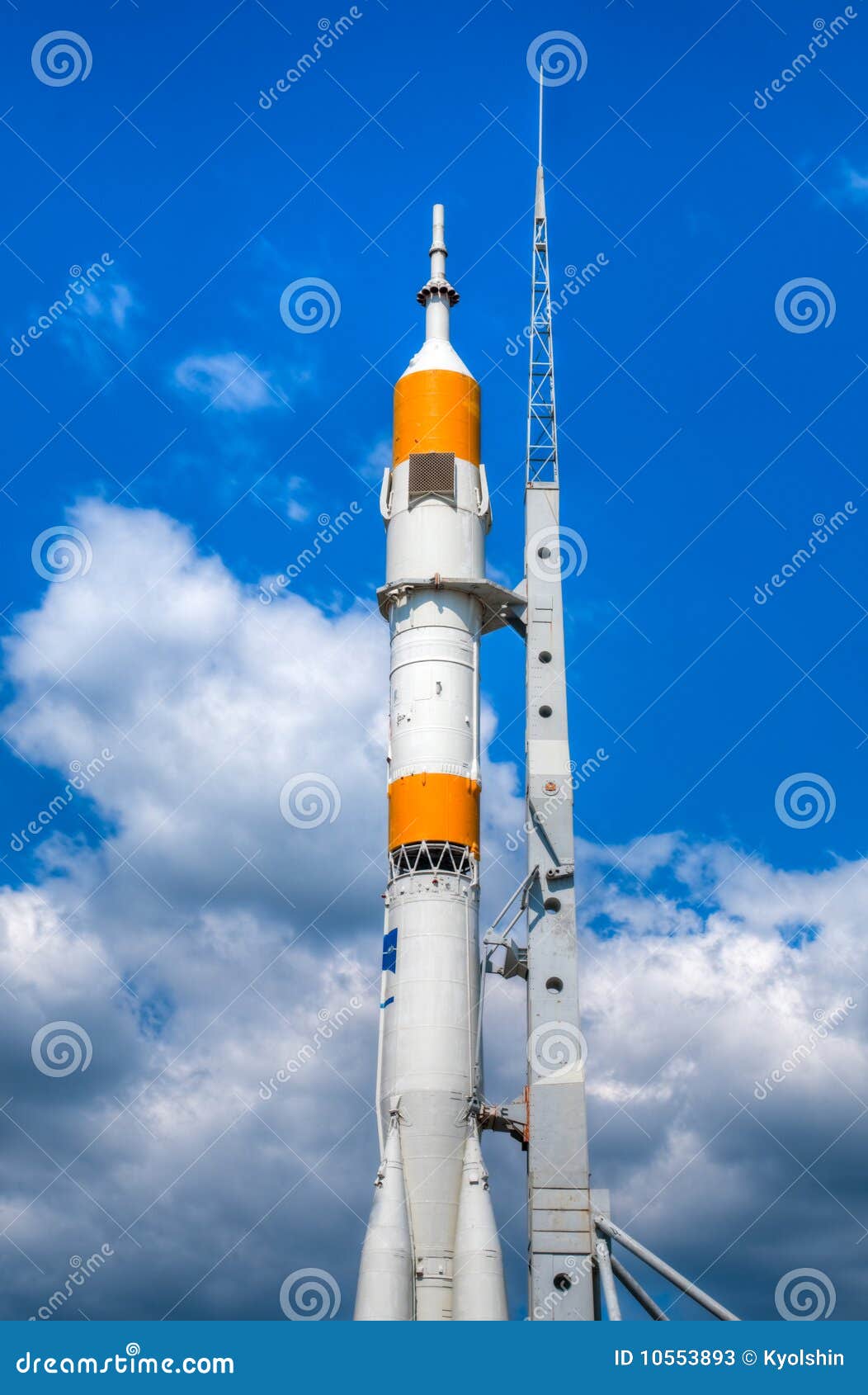 Space rocket at start bed editorial stock photo. Image of samara - 10553893