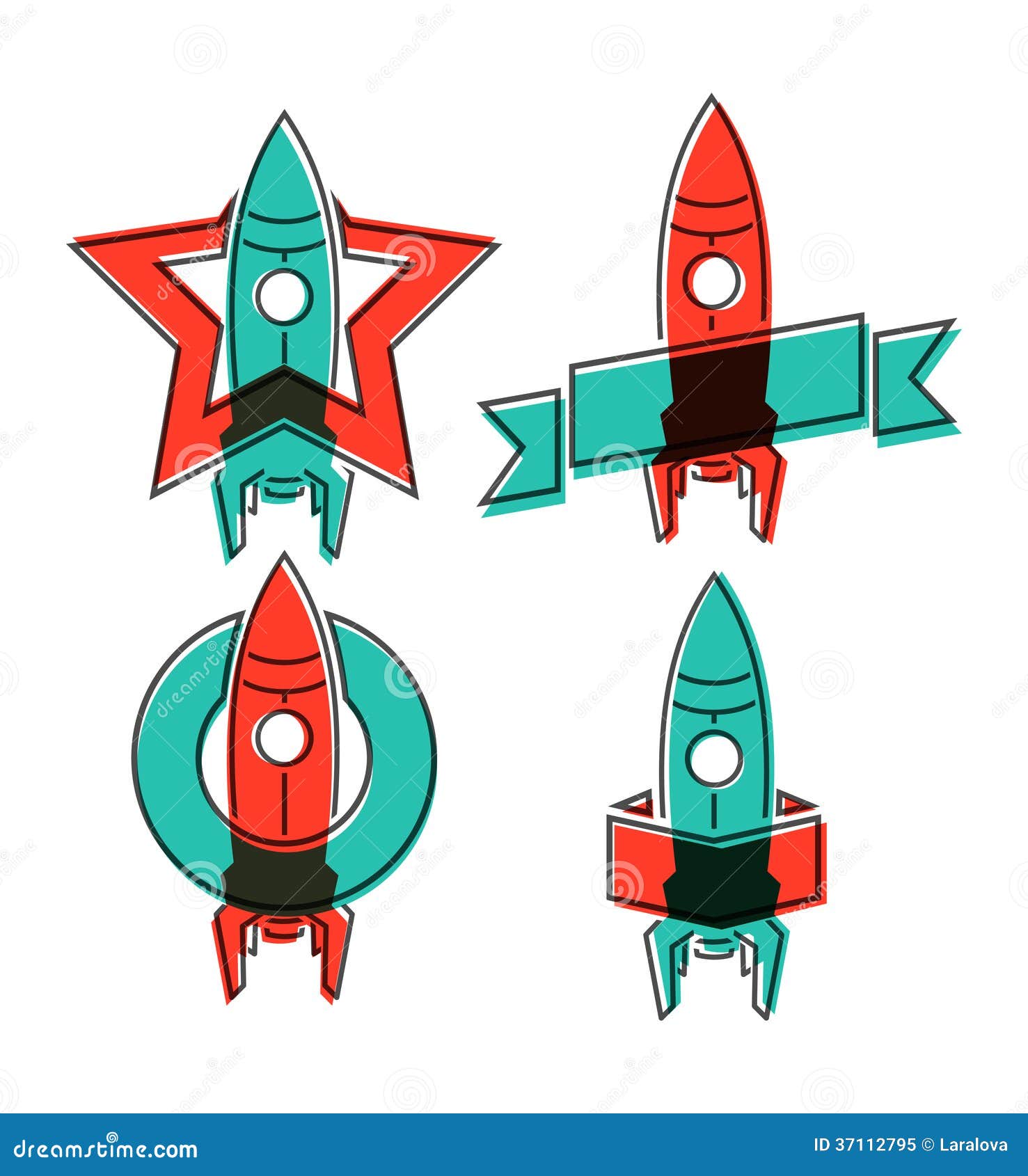 Space rocket symbols stock vector. Illustration of science - 37112795