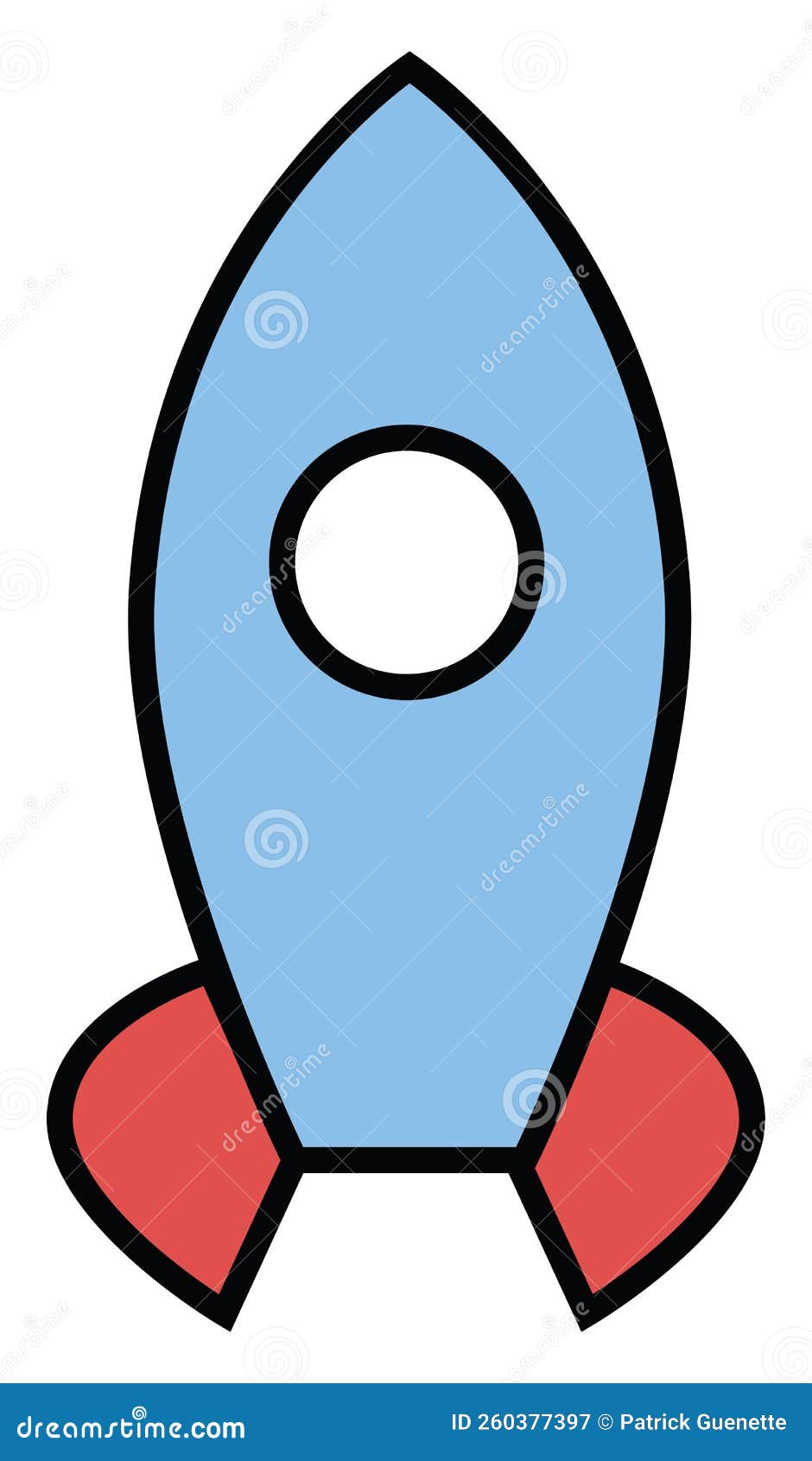 Space rocket toy, icon stock vector. Illustration of rocketship - 260377397