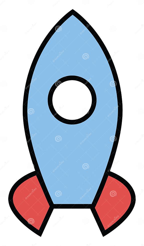 Space rocket toy, icon stock vector. Illustration of rocketship - 260377397