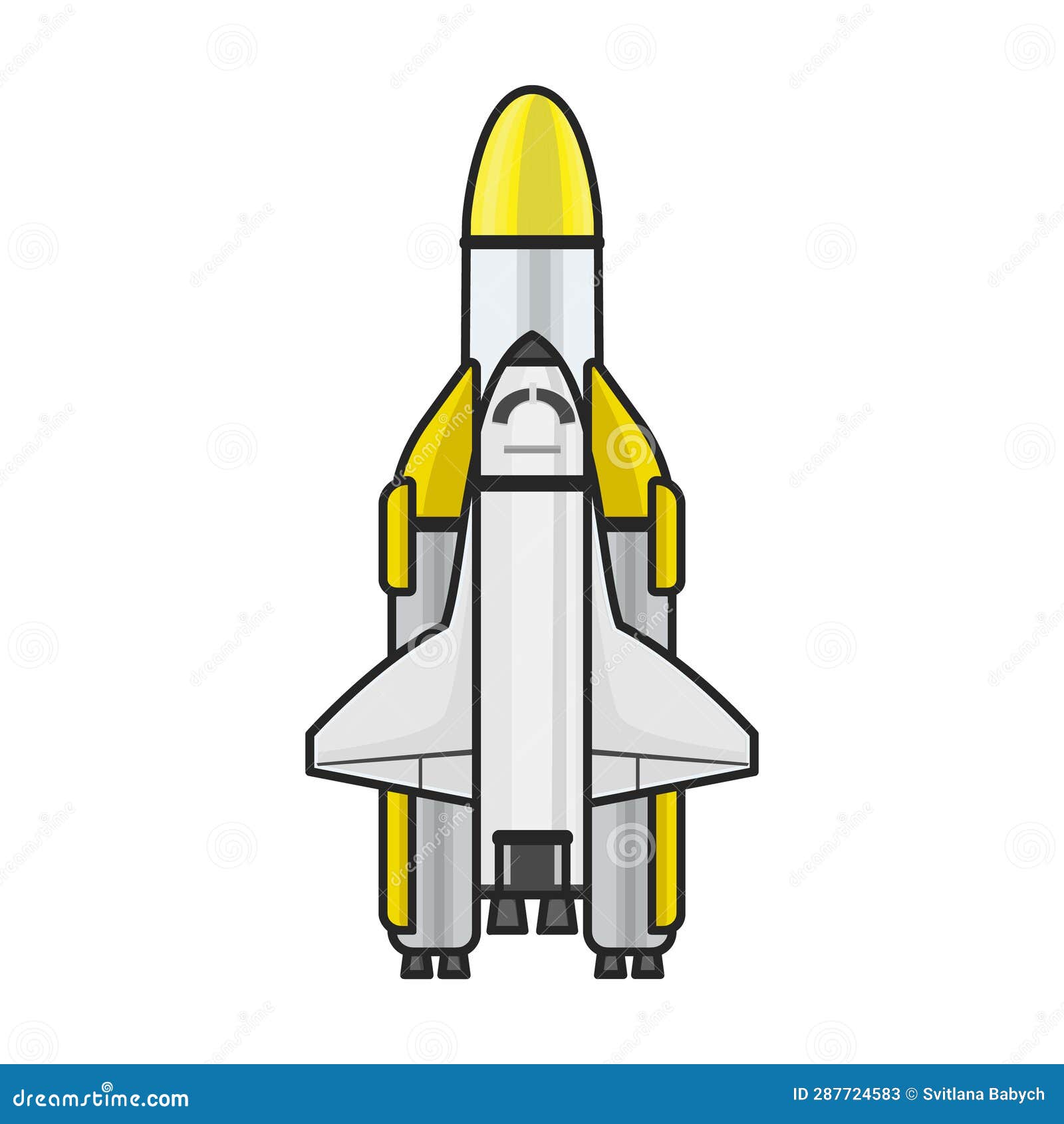 Space Rocket Vector Icon.Color Vector Icon Isolated on White Background ...