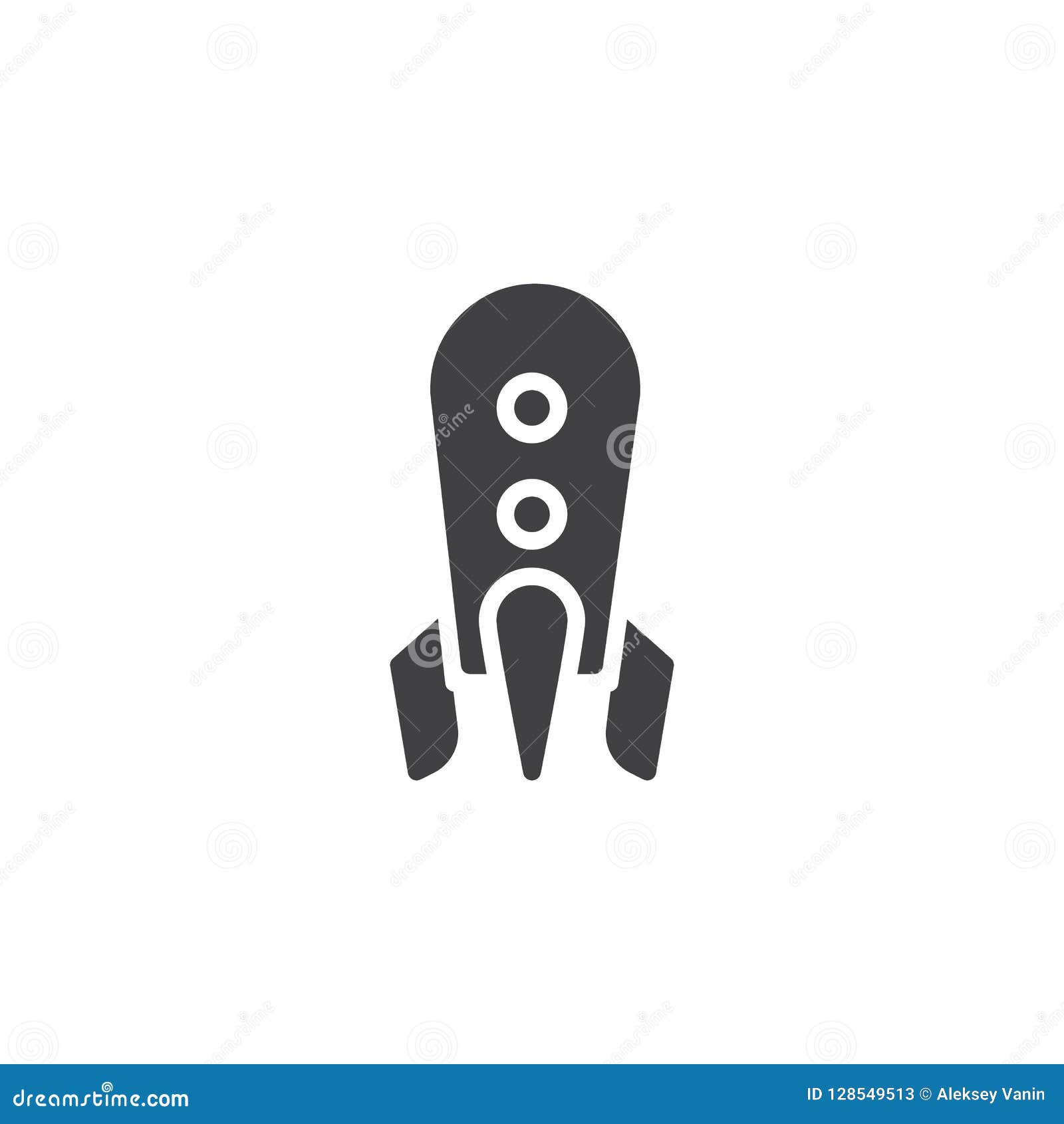 Space Rocket vector icon stock vector. Illustration of spaceship ...