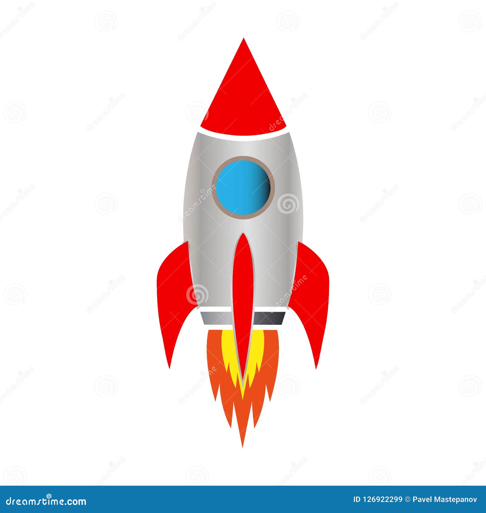 Space Rocket on White Background Stock Vector - Illustration of vector ...