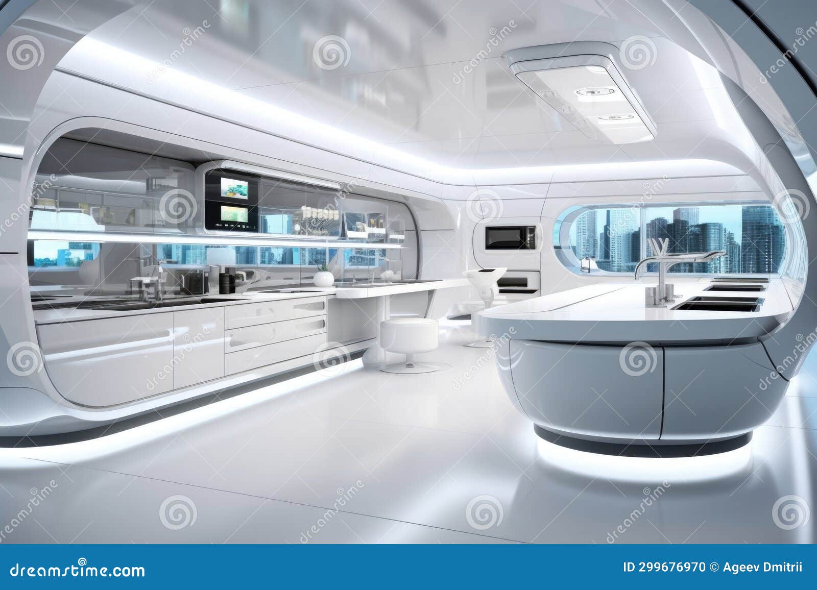 Space Room Science Technology Architecture Futuristic Future Interior ...